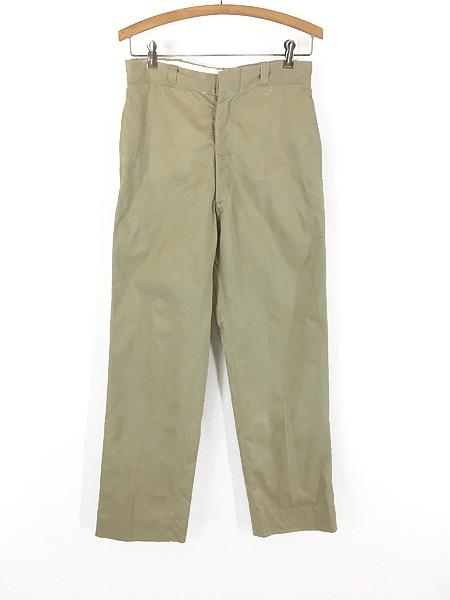 レディース 古着 70s 米軍 US ARMY 「Type-1 Class-1」 ミリタリー 8.2oz コットン チノ パンツ チノパン ストレート W28 L30