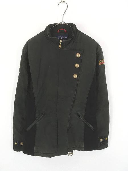 レディース 古着 90s Ralph Lauren 「LAUREN RACING TEAMS」 コットン シェル レーシング ジャケット L