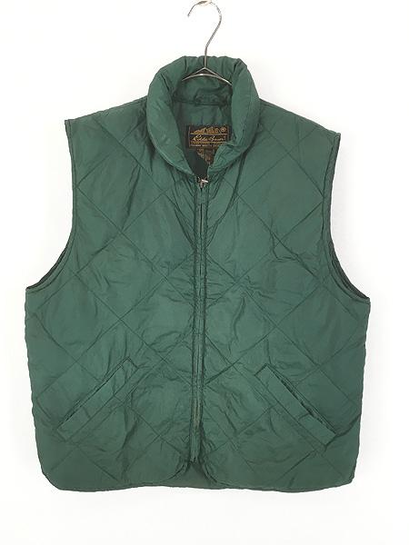 レディース 古着 80s Eddie Bauer 軽量 シェル キルティング ダウン ジップ ベスト L