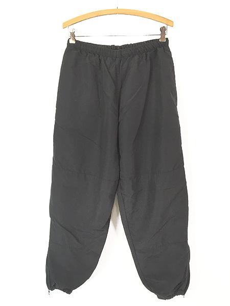 古着 00s 米軍 US ARMY PFU ミリタリー ナイロン トレーニング パンツ オールブラック L/S