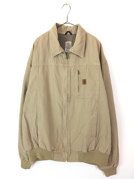 古着 00s Carhartt コットン キャンバス パデット ワーク ジャケット ブルゾン XXL Tall 古着