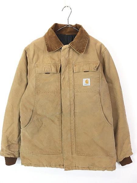 古着 Carhartt ブラウン ダック パデット トラディショナル コート M位 古着