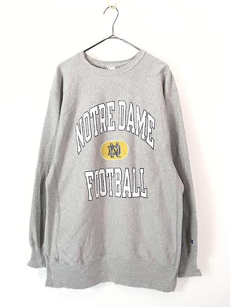 古着 90s Champion Reverse Weave 「NOTRE DAME」 3段 リバース スウェット XXL 古着