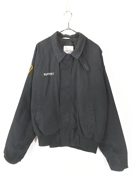 古着 90s 米軍 「Utility Unisex」 ミリタリー 比翼 パデッド ユーティリティー ジャケット ブラック L-R