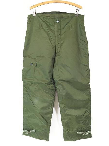 古着 70s 米軍 USN 「ECW IMPERMEABLE」 防寒 防水 ナイロン デッキ カーゴ パンツ M