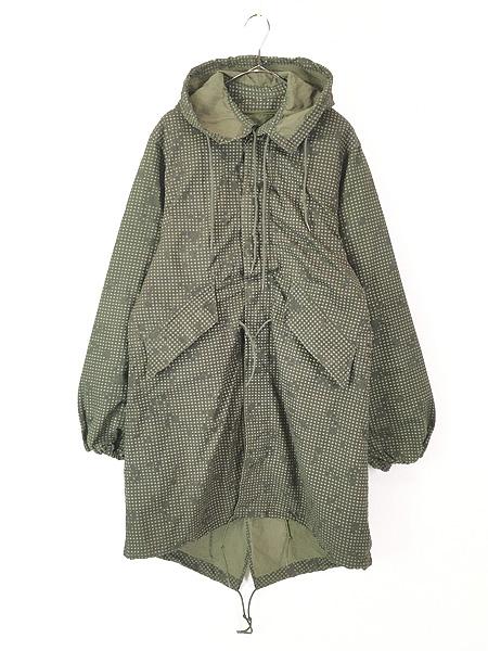 古着 80s 米軍 デザート ナイト カモ 迷彩 モッズ パーカー コート フィッシュテール ライナー完備!! S