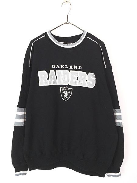 古着 90s NFL Las Vegas Raiders レイダース アームライン スウェット トレーナー L 古着