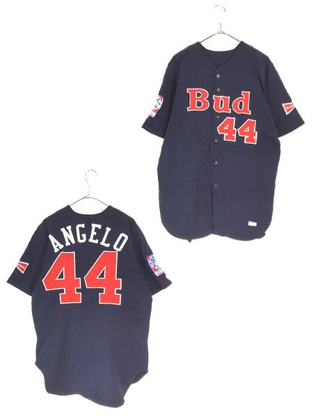 古着 70s USA製 No44 ANGELO Budweiser バドワイザー ビール 企業 ベースボール シャツ 44 古着