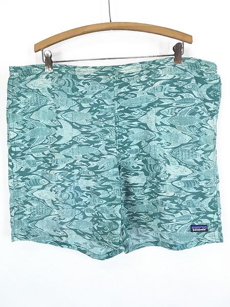 古着 17s Patagonia トビウオ おさかな 総柄 バギーズ ロング ショーツ ショート パンツ L 古着
