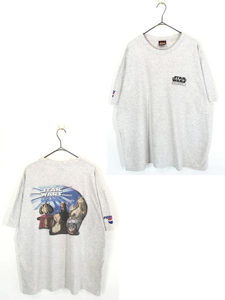 古着 90s PEPSI × STAR WARS Episode1 企業 コラボ ムービー Tシャツ L 古着