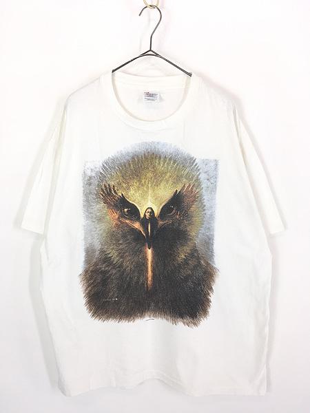 古着 90s USA製 Morrison Kincannon 「To See One Angel Fly」 サイケ ロック ジャケット デザイン プリント Tシャツ XL 古着