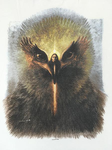 古着 90s USA製 Morrison Kincannon 「To See One Angel Fly」 サイケ ロック ジャケット デザイン プリント Tシャツ XL 古着 古着 90s USA製 Morrison Kincannon 「To See One Angel Fly」 サイケ