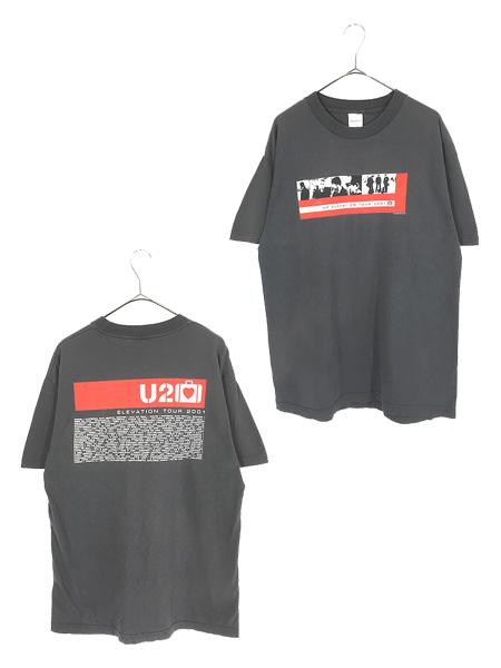 古着 00s USA製 U2 「Elevation Tour」 ツアー ロック バンド Tシャツ L