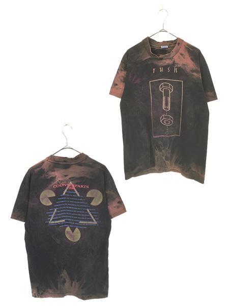 古着 90s USA製 RUSH 「COUNTERPARTS 1994」 ツアー プログレ ヘヴィ メタル ロック バンド ブリーチ Tシャツ L