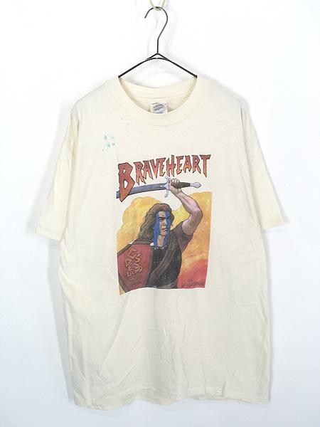 古着 90s Braveheart ブレイブハート ムービー パロディー Tシャツ L 古着
