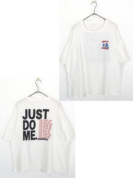 古着 90s Cover Me... I'm Goin' IN! 「JUST DO ME」 コンドーム エロ Tシャツ XL位