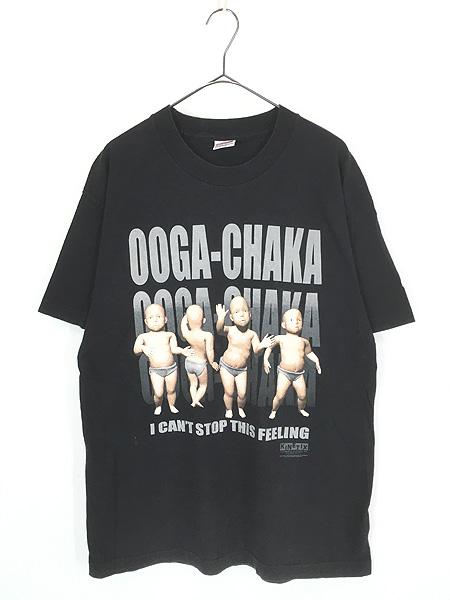 古着 90s KINETIX OOGA-CHAKA オガチャカ ダンシング ベイビー グラフィック アート Tシャツ L