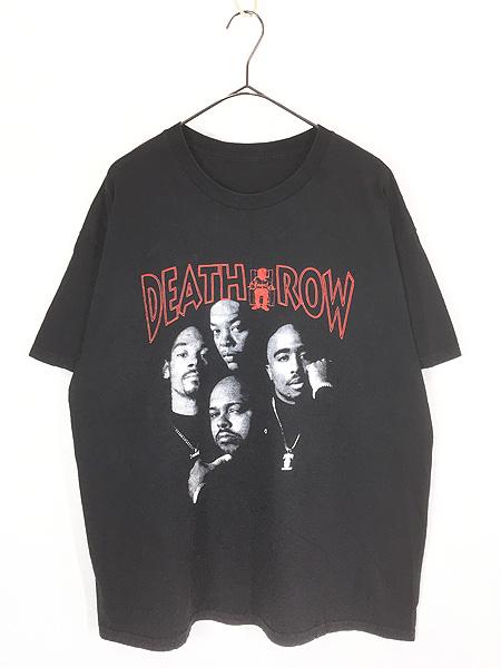 古着 00s Death Row Records 豪華 ヒップホップ ラップ レーベル Tシャツ XL位