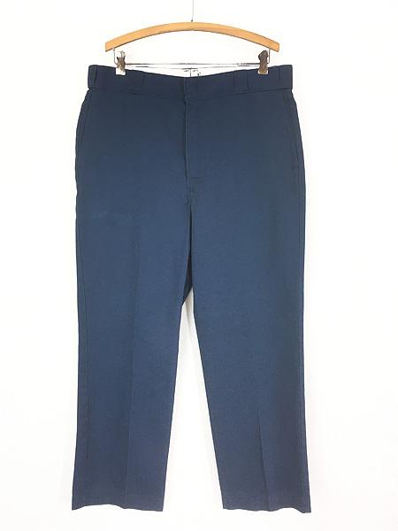 古着 90s USA製 Dickies 874NV コットンツイル ワーク チノ パンツ チノパン ストレート ネイビー W36 L29