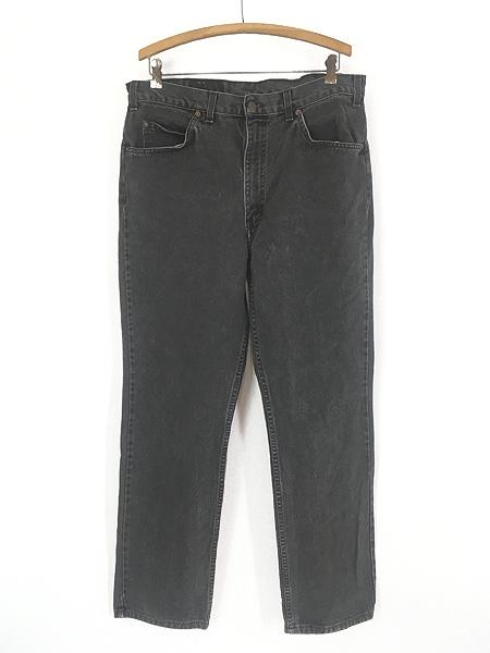 古着 90s 製 Levi's 619-0319 サルファ ブラック デニム パンツ ジーンズ スリムストレート W35 L31