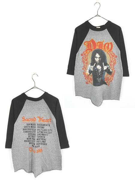 古着 80s USA製 DIO 「Sacred Heart」 ツアー ヘヴィ メタル ロック バンド ラグラン Tシャツ L