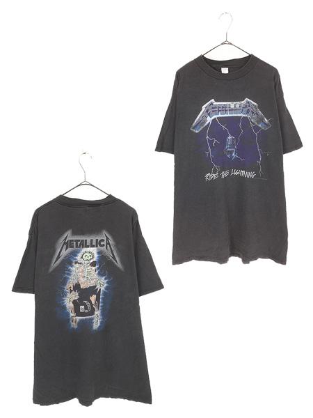 古着 90s USA製 LLICA 「Ride the Lightning」 電気椅子 ヘヴィ メタル ロック バンド Tシャツ XL