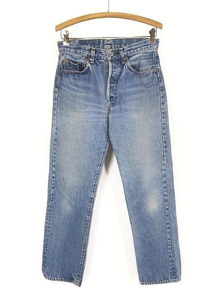古着 80s USA製 Levi's 501 「66 後期」 黒カン 内股シングル ヒゲ 縦落ち インディゴ デニム パンツ ジーンズ W30 L29