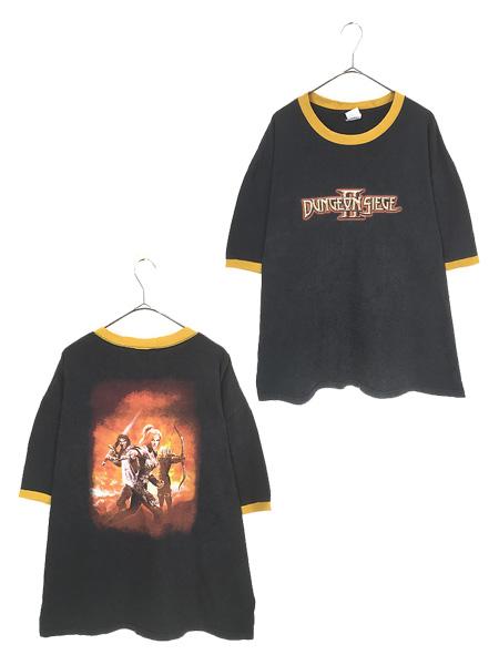 古着 00s Dungeon Siege II ダンジョン シージ 2 RPG ゲーム リンガー Tシャツ XL 古着