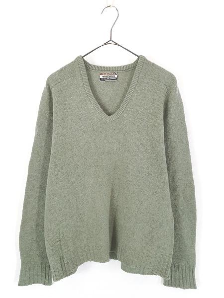 古着 60s USA製 Robert Bruce 「CASHMIRA」 ソリッド カシミヤ ウール ニット セーター M