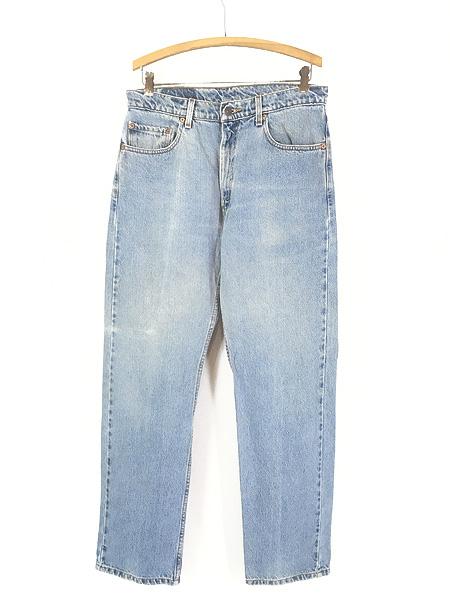 古着 90s Levi's 505-4891 ブルー デニム パンツ ジーンズ スリム W33 L31