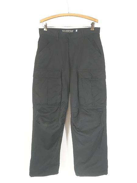 古着 00s Levi's Silver Tab 44960-8459 メタリック ブラック コットンナイロン ツイル マルチ カーゴ パンツ W32 L29