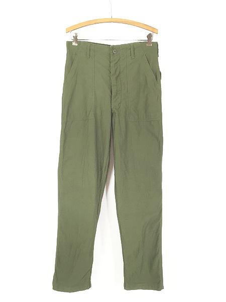 古着 60s 米軍 US ARMY Type1 100%コットンサテン ミリタリー ベイカー トラウザーズ パンツ スリム W31 L32 ミント!!