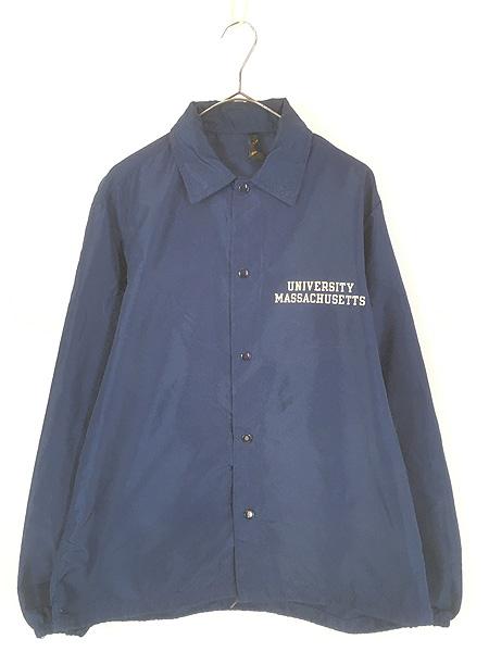 古着 70s Champion 「NOTRE DAME」 カレッジ ナイロン コーチ ジャケット L