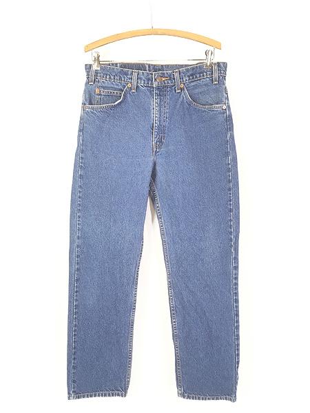 古着 90s Levi's 505-0215 濃紺 ブルー デニム パンツ ジーンズ スリム W32 L29.5