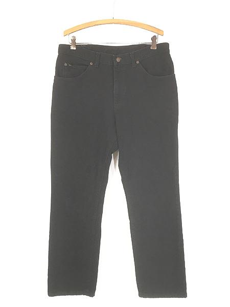 古着 90s USA製 Lee 200-8908 スーパー ブラック デニム パンツ ジーンズ ストレート W35 L30