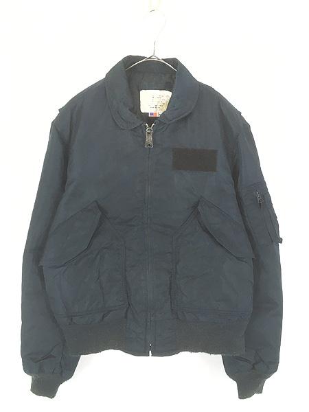 古着 80s USA製 SPIEWAK Type CPW-45 ミリタリー パデッド ネイビー フライト ジャケット M