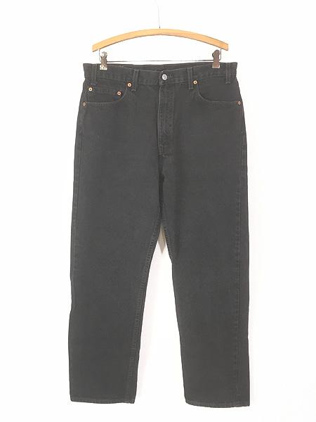 古着 90s Levi's 505-0260 サルファ スーパー ブラック デニム パンツ ジーンズ スリム W34 L29.5
