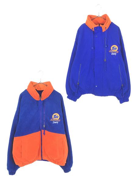 古着 90s 「Tide」 「Downy」 レーシング フリース×ナイロン リバーシブル 3way ジャケット XL