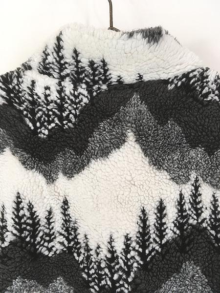 古着 90s USA製 BLACK MOUNTAIN 木 ツリー フォレスト ボーダー