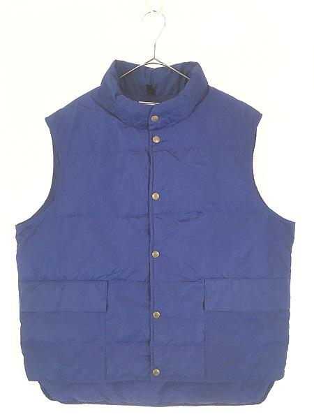 古着 80s LL Bean 軽量 ナイロン シェル グース ダウン ベスト 縦ポケ L位