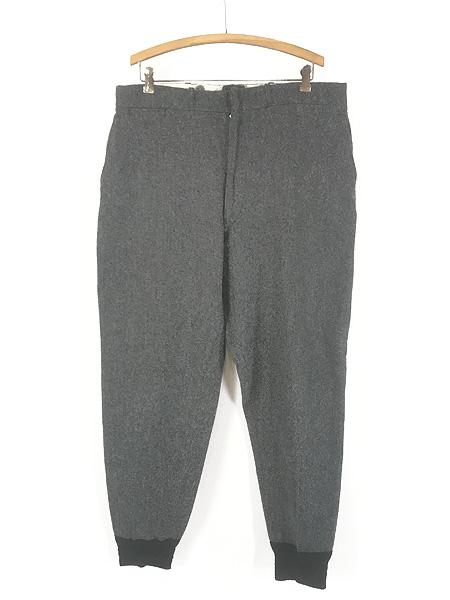 古着 50s WoolRich ヘリンボーン織 防寒 メルトン ウール ハンティング リブ パンツ W36 L31