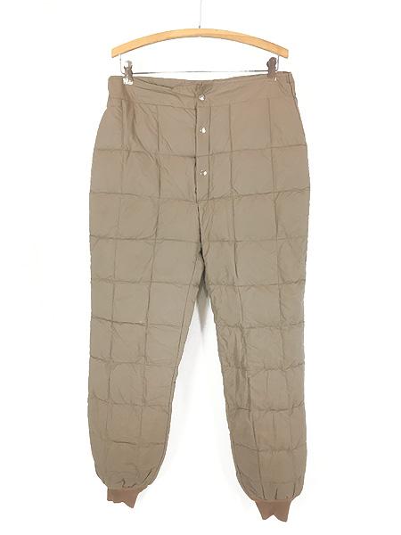 古着 90s WoolRich 防寒 キルティング ダウン オーバー パンツ M