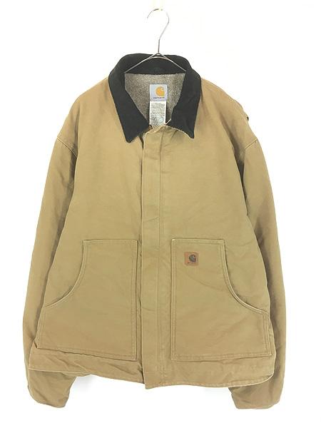 古着 00s Carhartt 裏ボア CML キャメル ダック トラディショナル ジャケット XL
