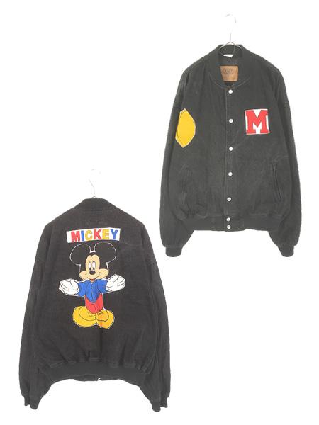 古着 90s 製 International Denim ミッキー カスタム リメイク ブラック デニム スタジャン ジャケット L