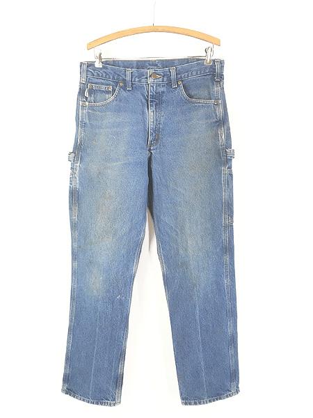 古着 10s Carhartt デニム ワーク ペインター パンツ W33 L32
