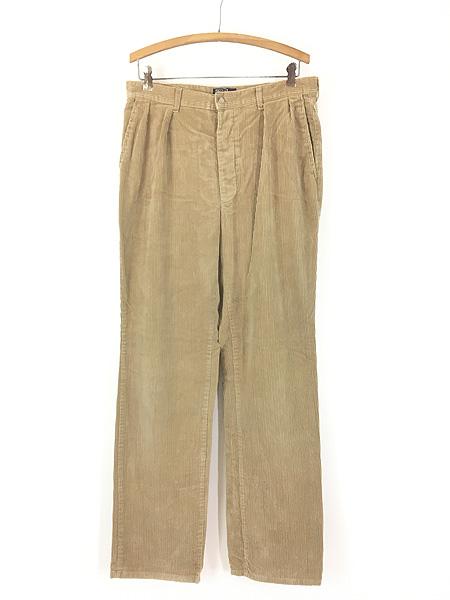 古着 90s USA製 Polo Ralph Lauren アジャスター ベルト付き 太畝 コーデュロイ パンツ W33 L35