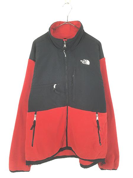 古着 90s TNF The North Face レッド×ブラック POLARTEC デナリ フリース ジャケット L