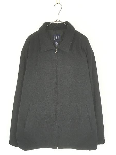 古着 90s GAP パデッド フランネル ウール スポーツ ジャケット ダークグレー L