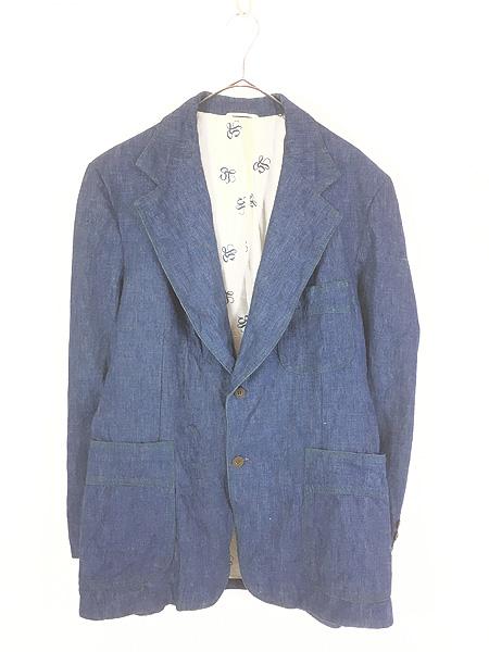 古着 70s Levis Panatela ブルー デニム テーラード ジャケット 42位