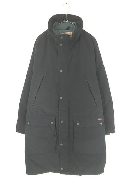 古着 90s WoolRich 60/40 クロス スタンドカラー 防寒 パデット アウトドア ジャケット コート ブラック L